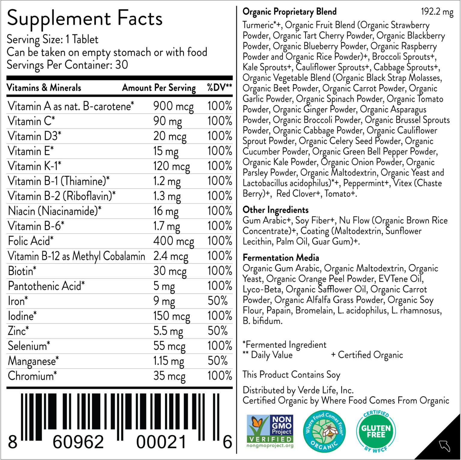 Women's Multivitamin Bottle - Movita Organics